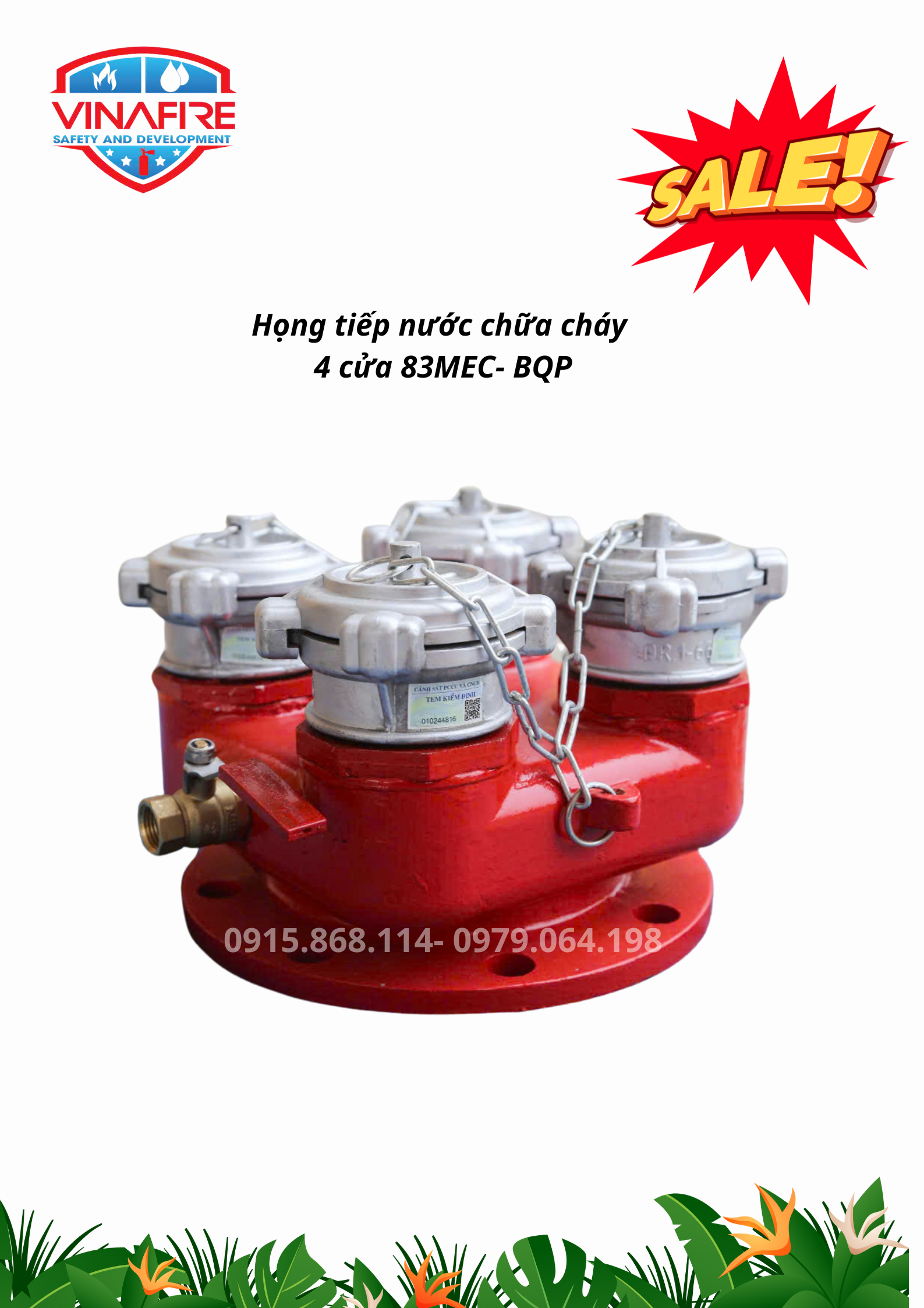 HỌNG TIẾP NƯỚC 4 CỬA 83MEC – PCCC vinafire
